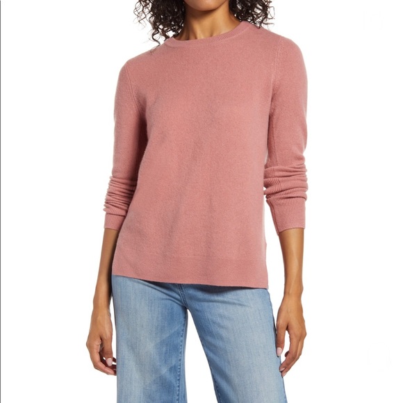 Halogen | Sweaters | Halogen Crewneck Cashmere Sweater In Pink Compact ...